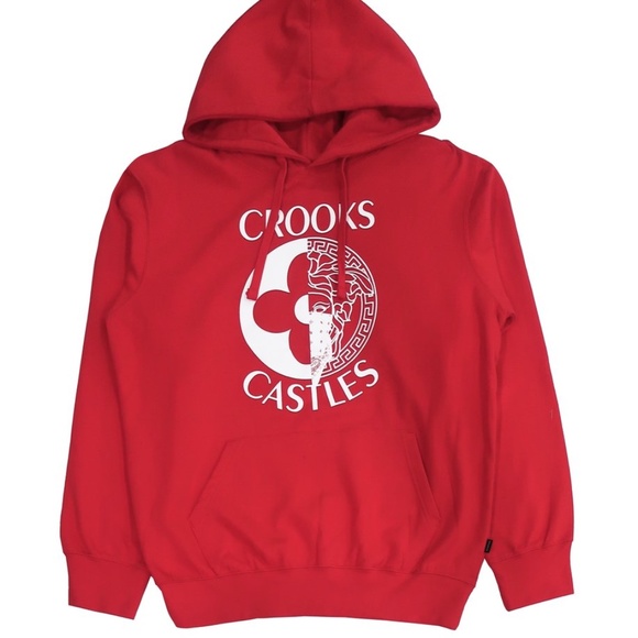 Crooks & Castles | Shirts | New Crooks Castles Medusa Mens Red Hoodie ...